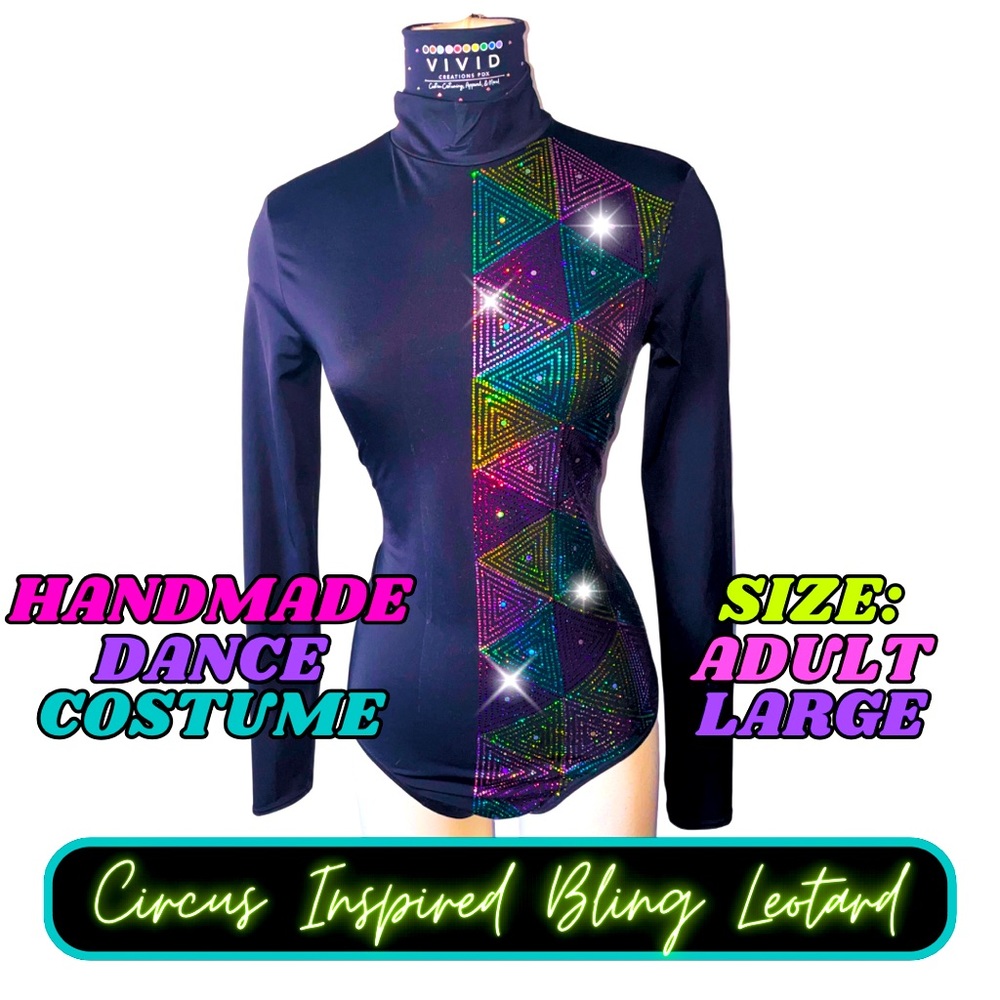 Spangle Bling Large Dance Leotard - Gem
